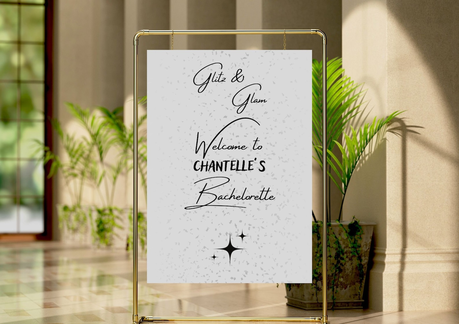 Glitz & Glam Bachelorette Welcome Sign | Welcome Sign | Glitz and Glam ...