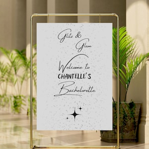 Glitz & Glam Bachelorette Welcome Sign | Welcome Sign | Glitz and Glam ...