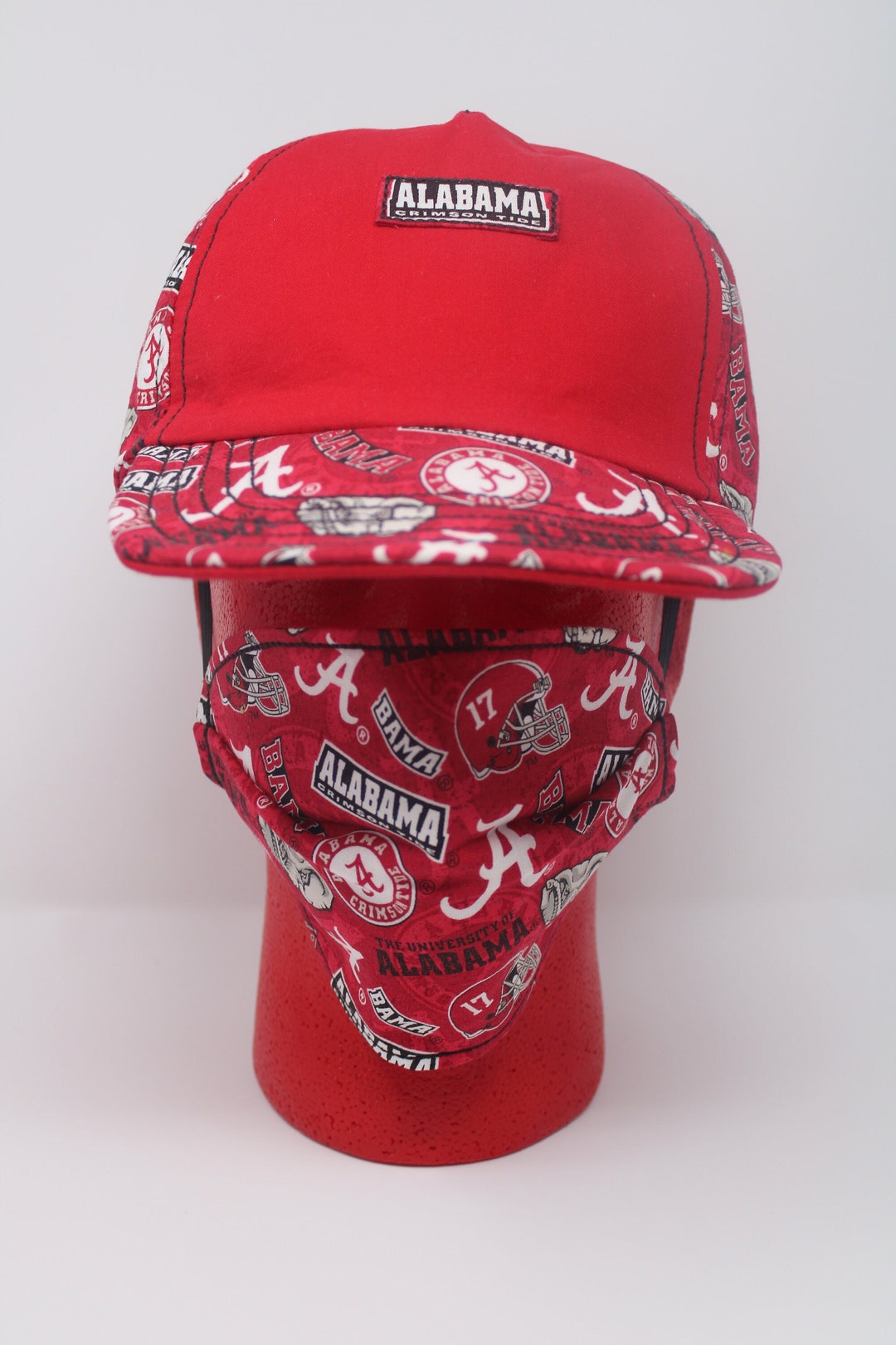 Alabama Crimson Tide Cap With Mask (unisex) - Etsy