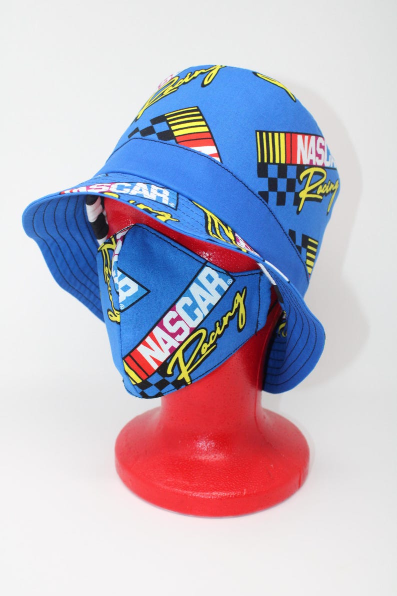 NASCAR Reversible Bucket Hat and Mask (unisex) - Etsy