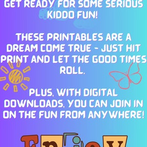 60 Kids Coloring Pages - Etsy