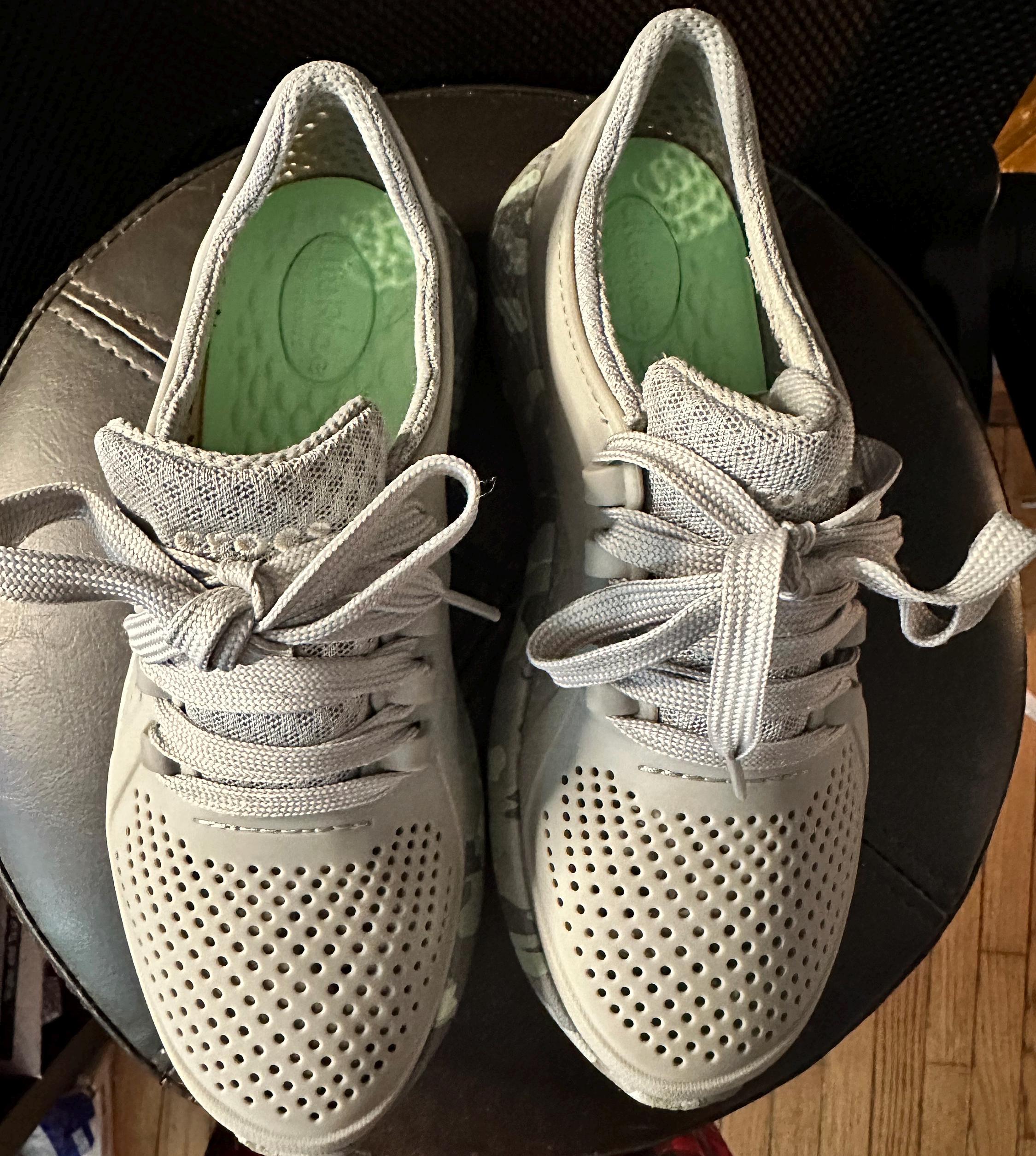 Women's Crocs Literide Camo Gray Blue Pacer Sneaker Lace up Shoe 206494 ...