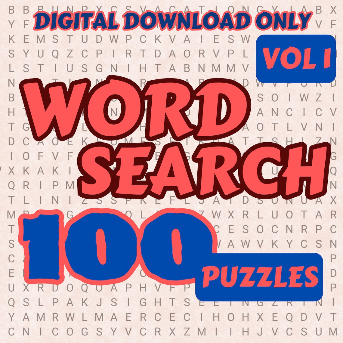100 Word Search Puzzles (themed) Vol 1 | 100 Printable Pages for Kids ...