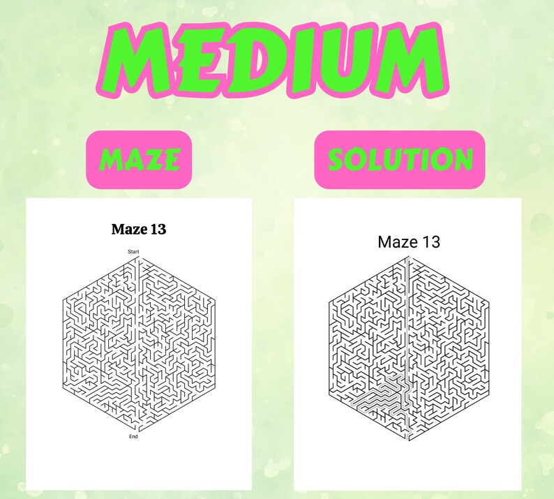 500 Hexagonal Maze Puzzles for Kids and Adults | Printable Pages ...