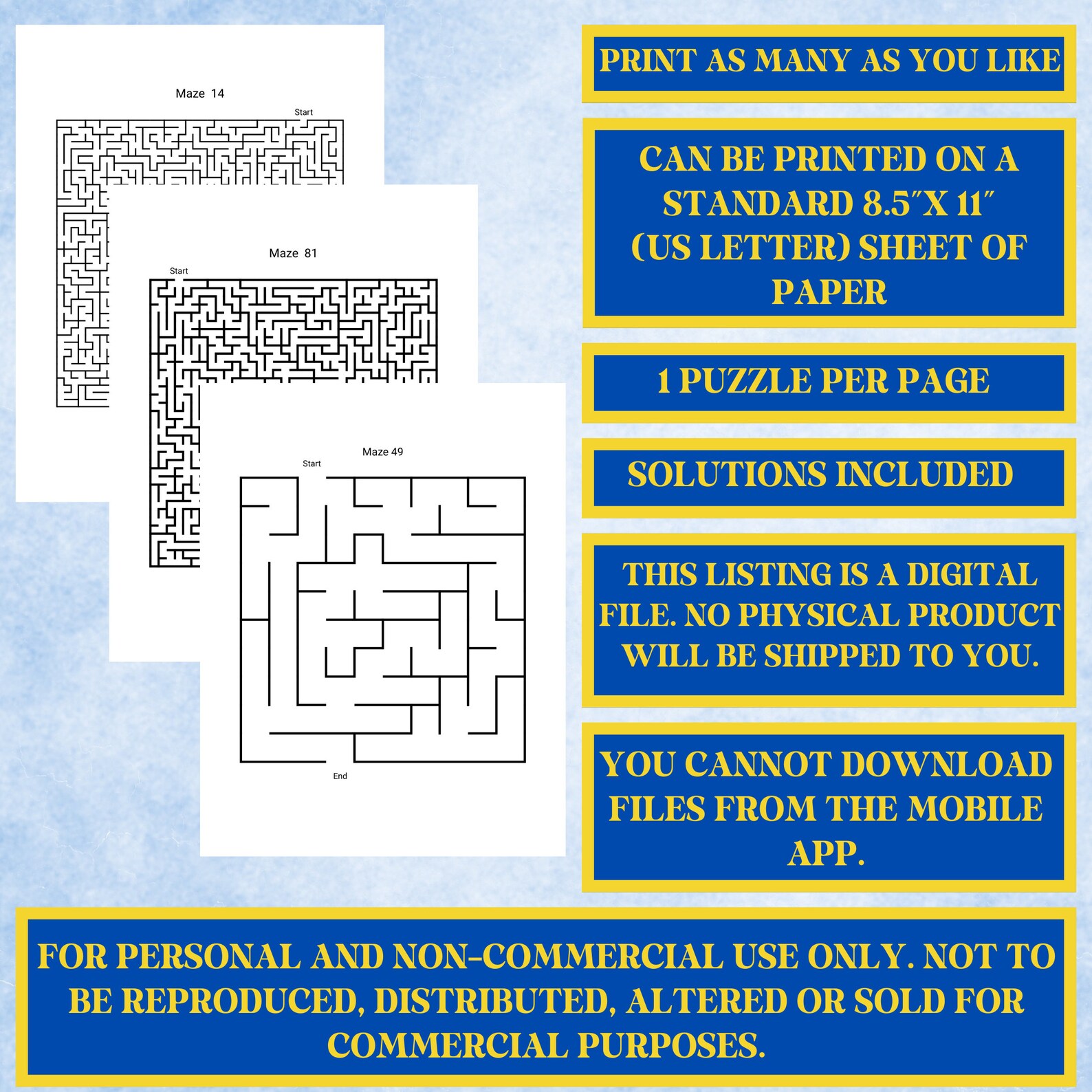 500 Rectangular Maze Puzzles for Kids and Adults | Printable Pages ...