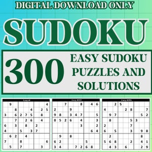 Easy Sudoku Puzzles - 300 Puzzles - 6 per Page - Solutions Included - 8 ...