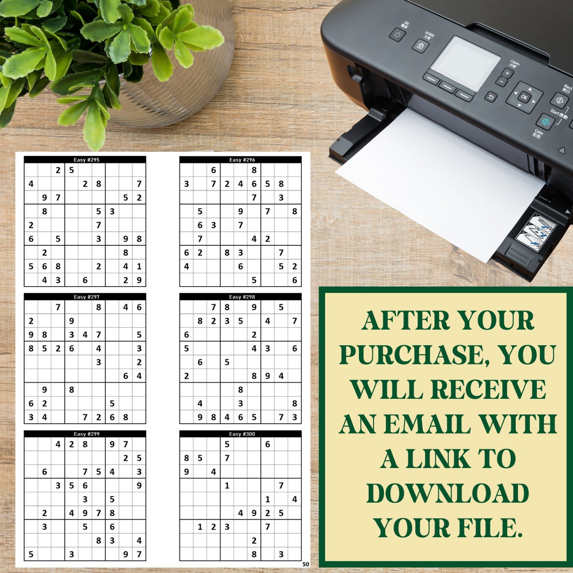 Easy Sudoku Puzzles 300 Puzzles 6 per Page Solutions Included 8.5x11 ...