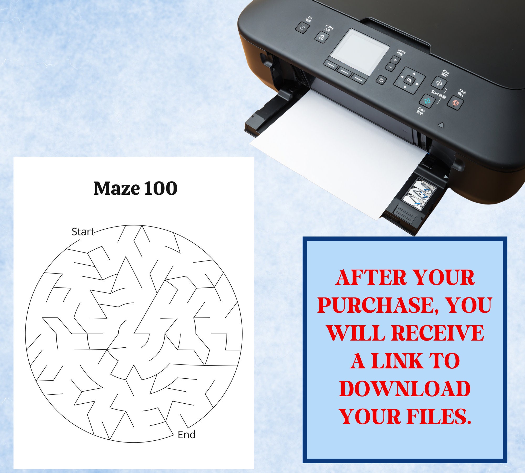 500 Circular Maze Puzzles for Kids and Adults | Printable Pages ...