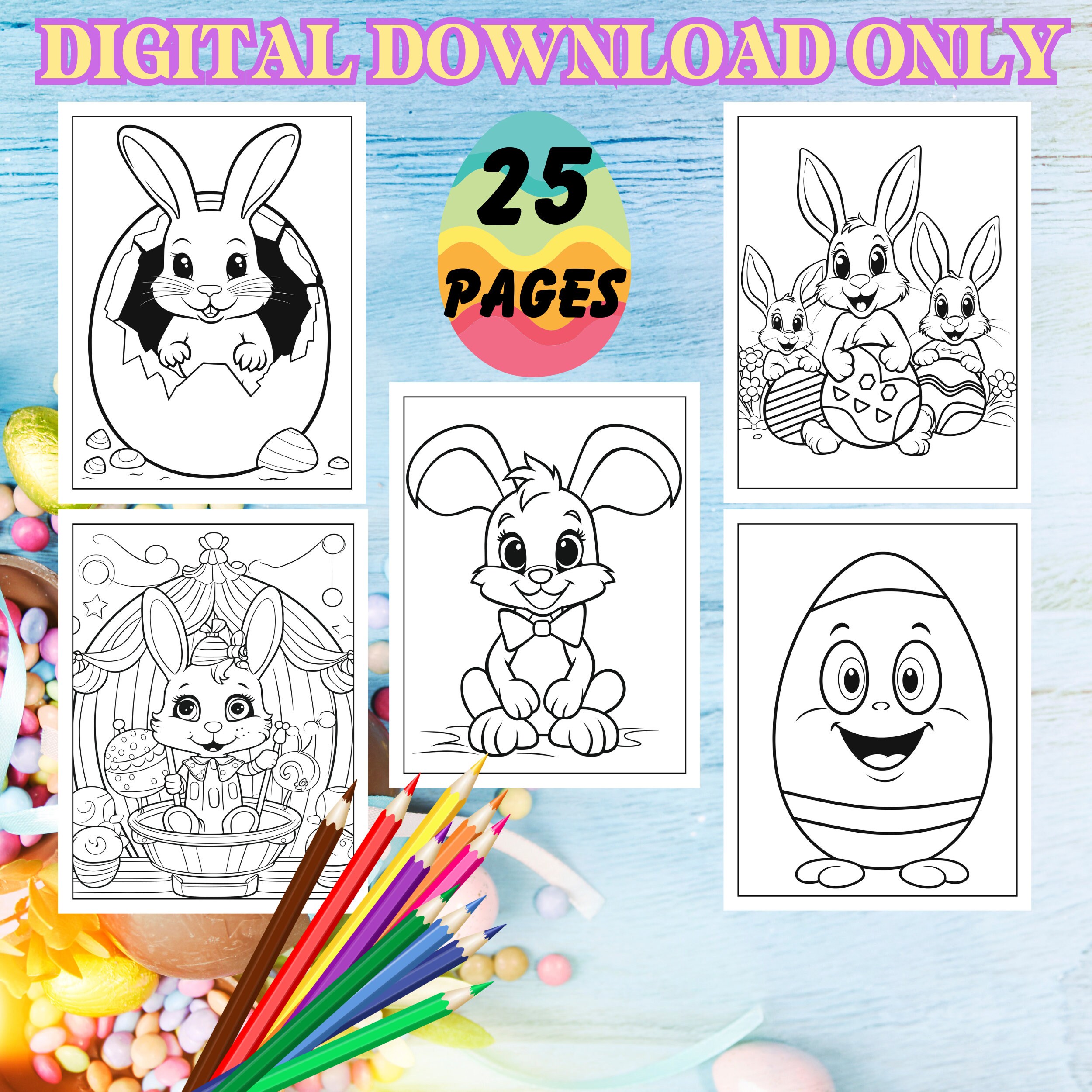 Easter Coloring Pages, 25 Printable Easter Coloring Pages, Easter ...