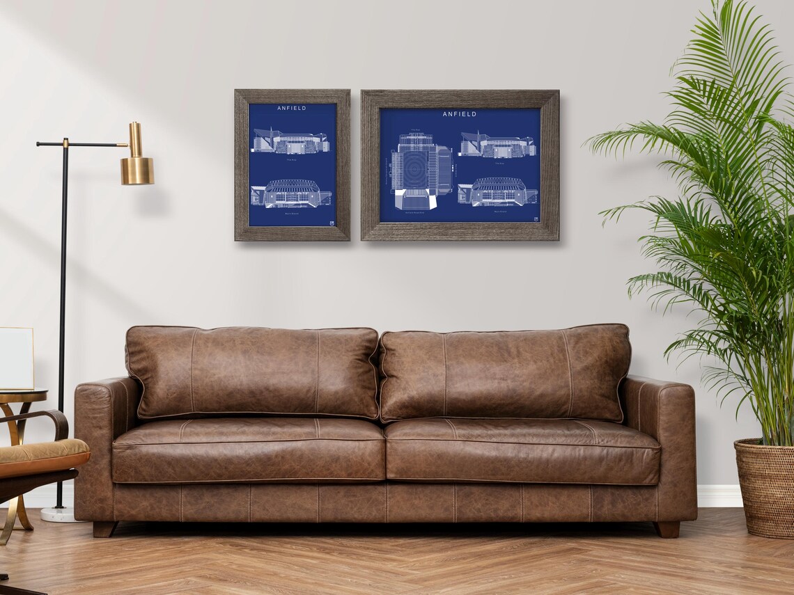 Anfield Stadium Blueprint Art Print: Liverpool FC Gift - Etsy