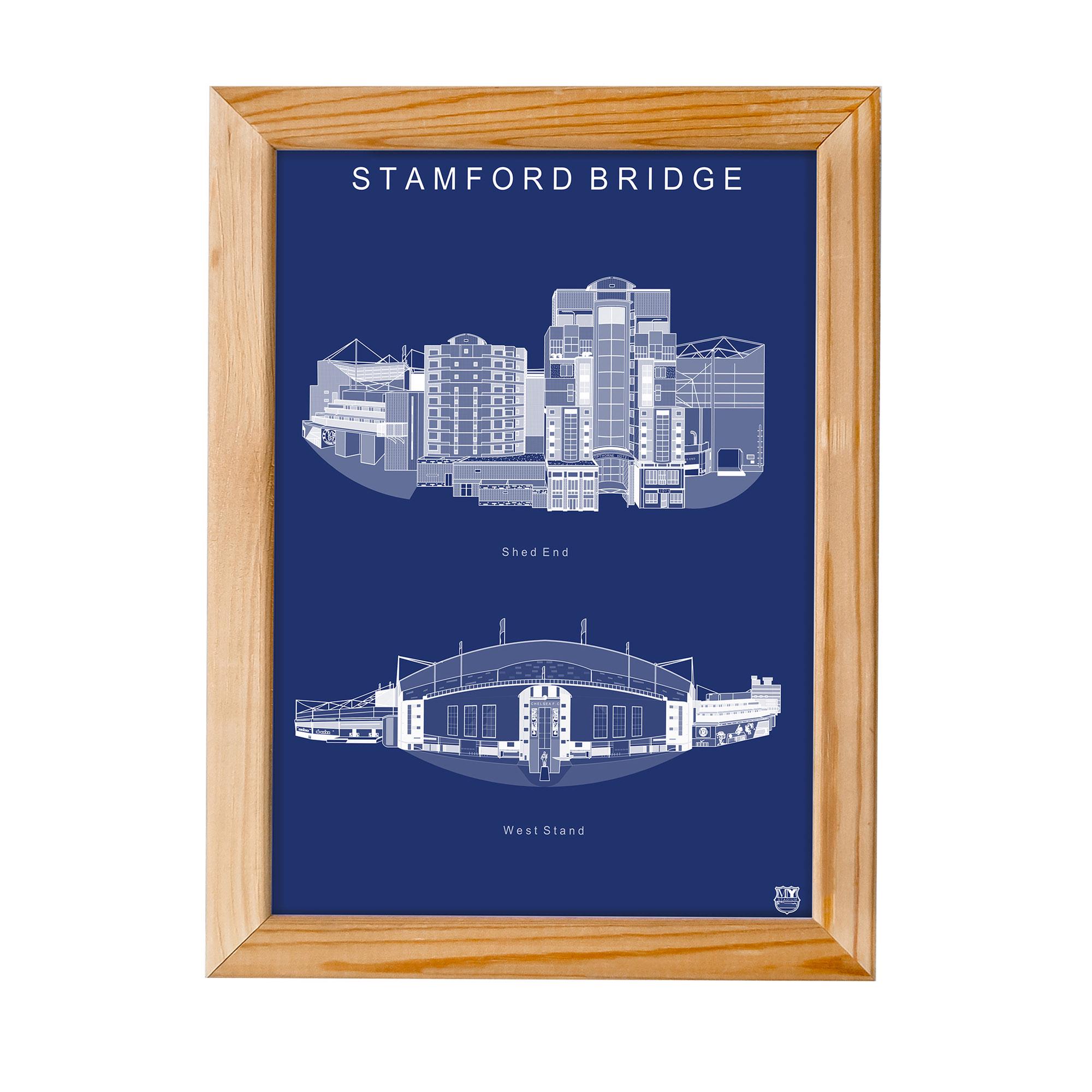 Chelsea FC Poster Gift | the Bridge Football Stadium Print | Chelsea ...