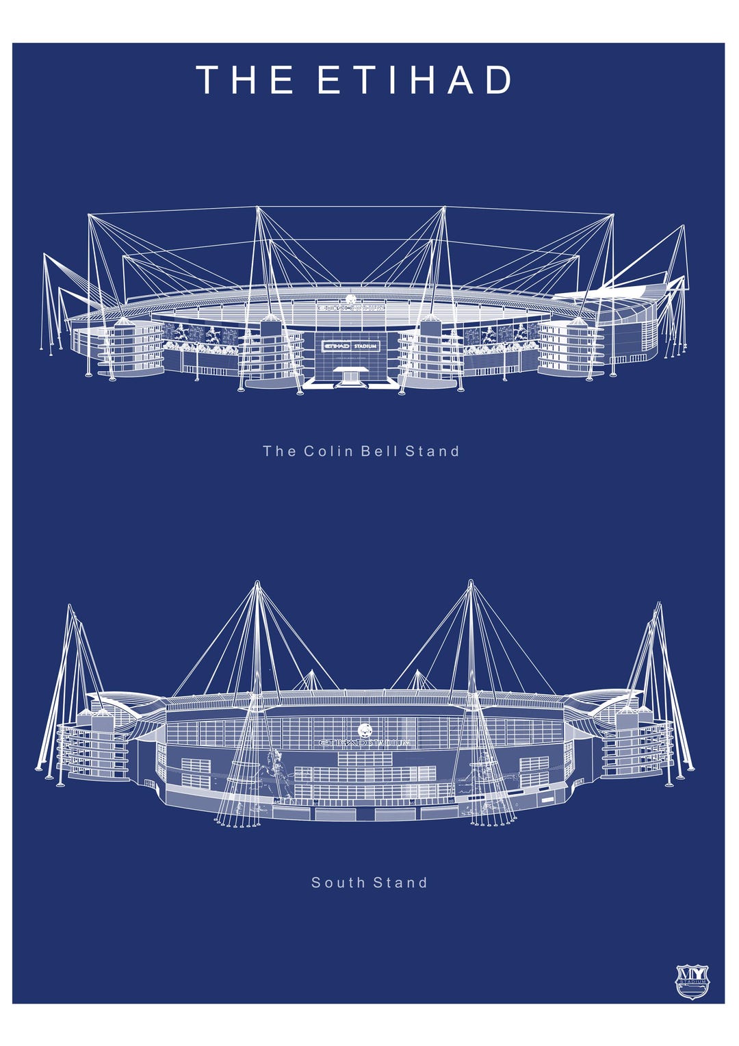Etihad Stadium Print: Manchester City Football Gift - Etsy