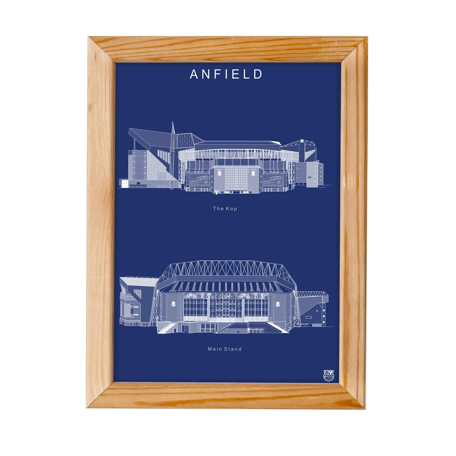 Liverpool FC Blueprint Art | Anfield Stadium Print | Soccer Fan Gift ...