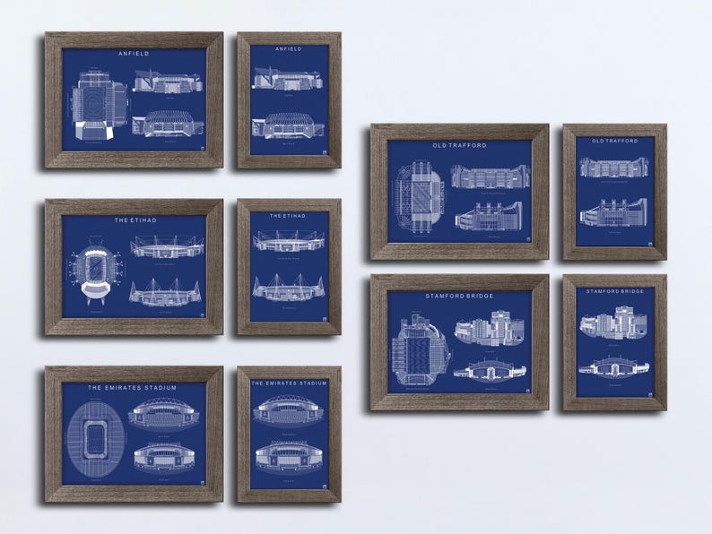 Liverpool Stadium | Blueprint | Anfield Stadium Print | Soccer Fan Gift ...