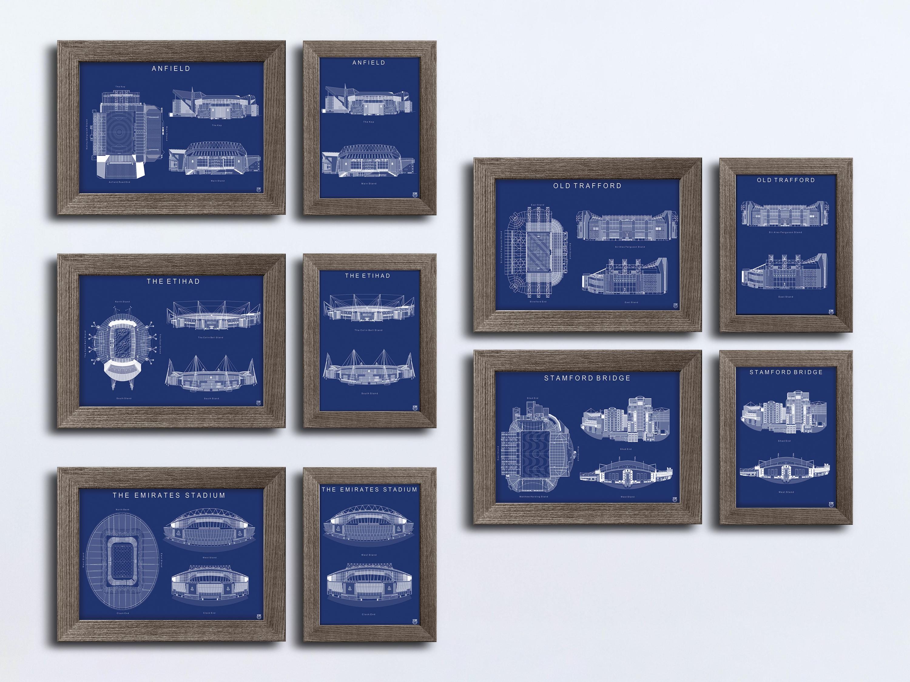 Liverpool Stadium | Blueprint | Anfield Stadium Print | Soccer Fan Gift ...