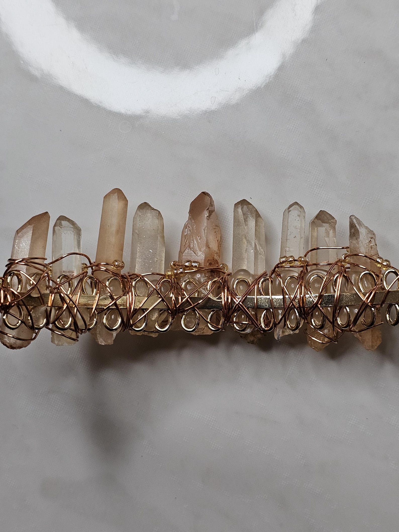 You Should See Me in a Crown - Lithium Quartz, Rose Gold Colored Crown ...