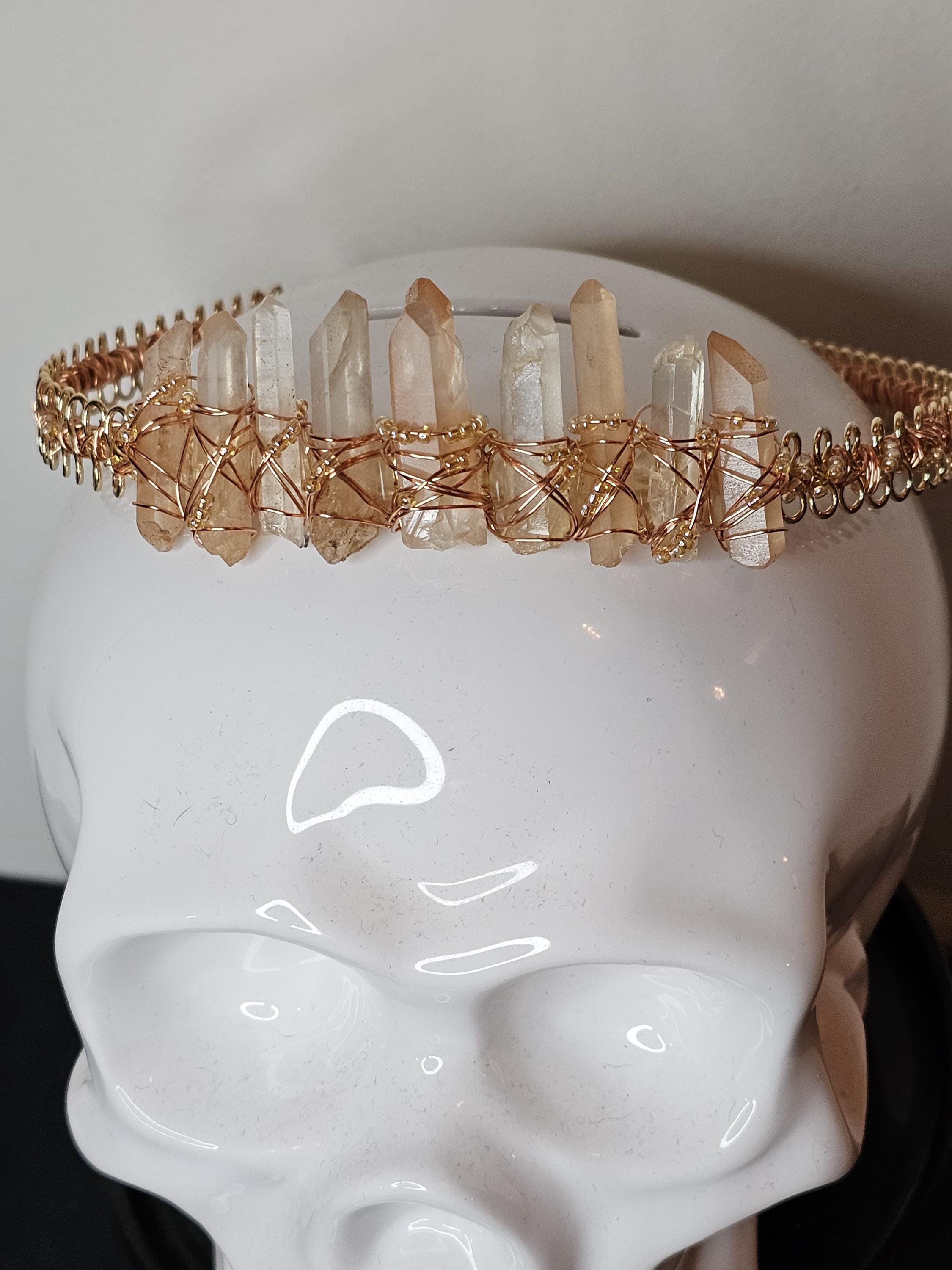You Should See Me in a Crown - Lithium Quartz, Rose Gold Colored Crown ...