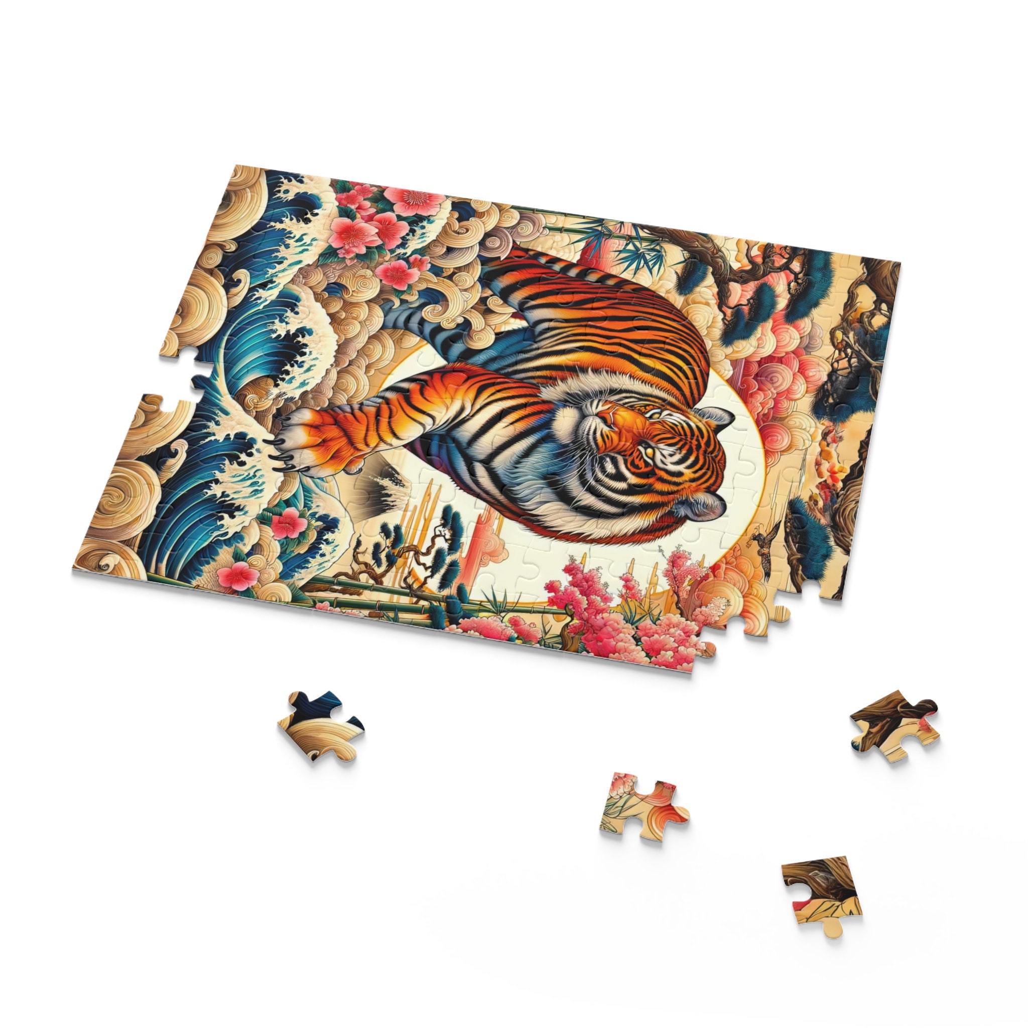 Majestic Stripes: the Tiger Jigsaw Puzzle 120, 252, 500-piece - Etsy