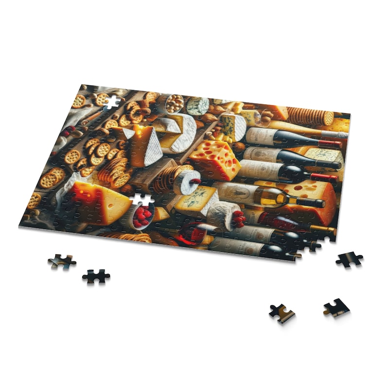 Gourmet Gathering: the Ultimate Cheese & Wine Jigsaw Puzzle (120, 252 ...