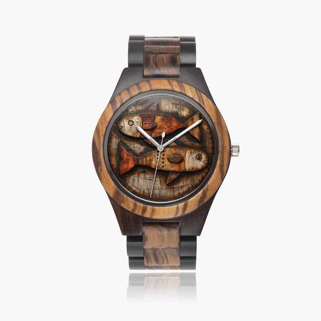 Fishtail Craft - Indian Ebony Wooden Watch - Etsy