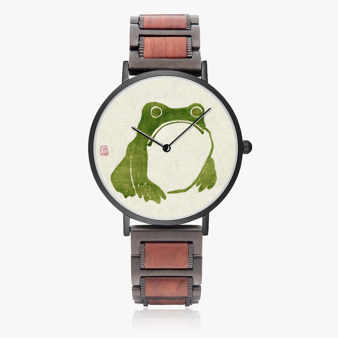 Houtoku Frog Wooden Strap Quartz Watch - Etsy