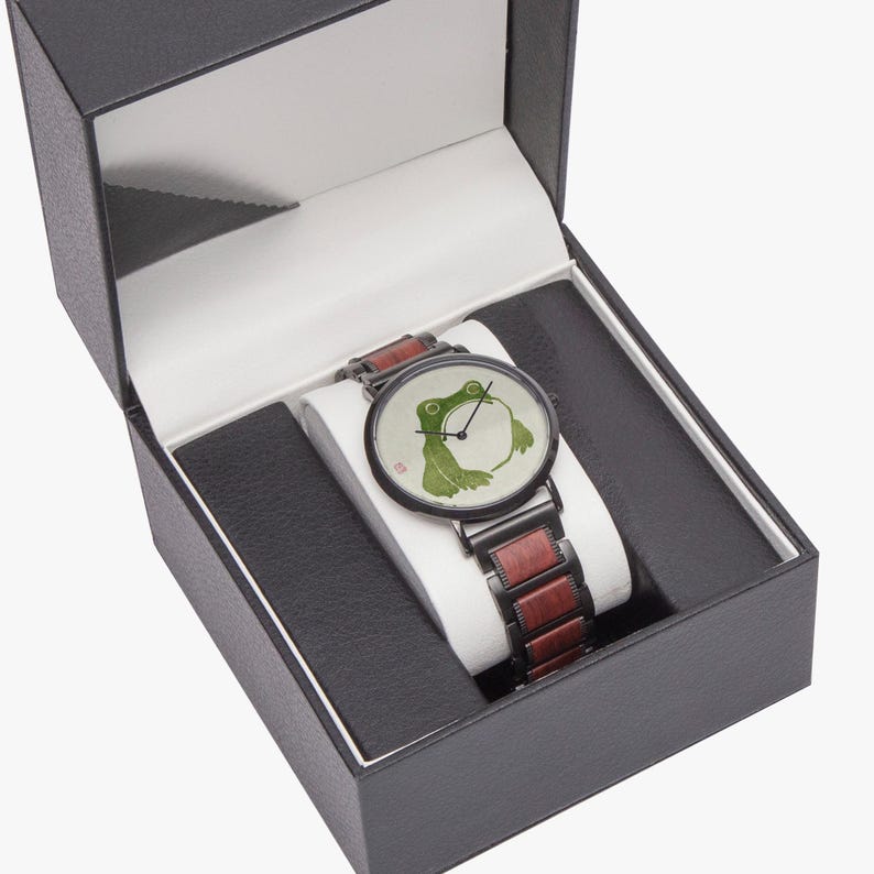 Houtoku Frog Wooden Strap Quartz Watch - Etsy