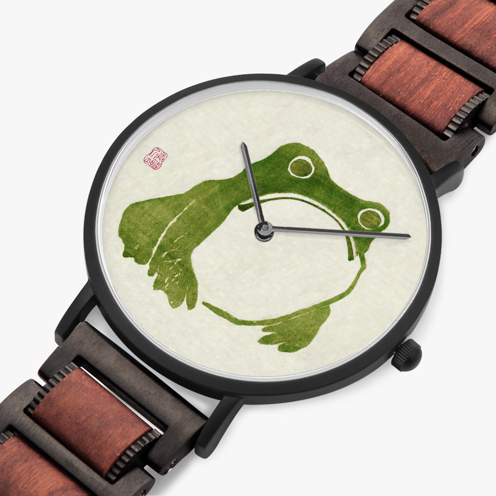 Houtoku Frog Wooden Strap Quartz Watch - Etsy