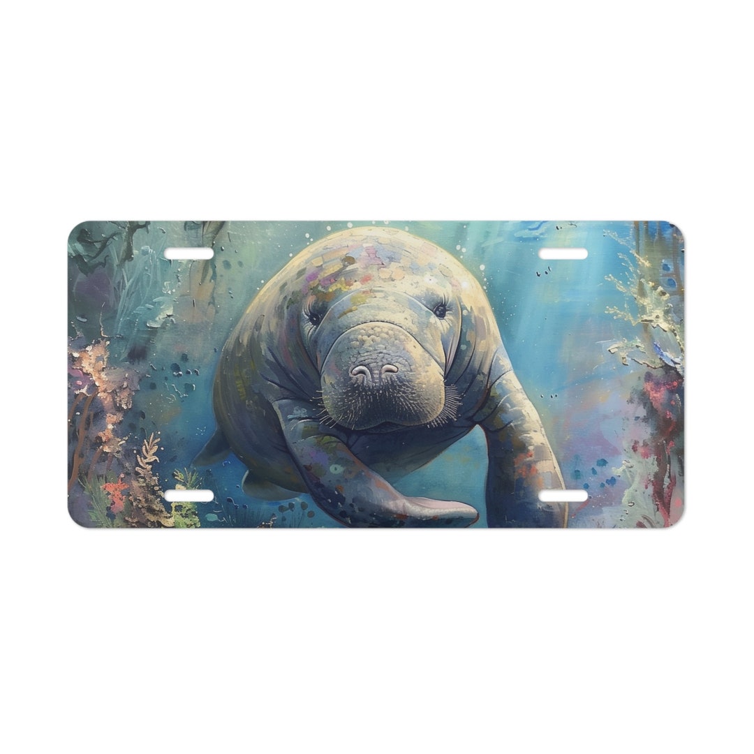 Manatee Vanity Plate - Etsy
