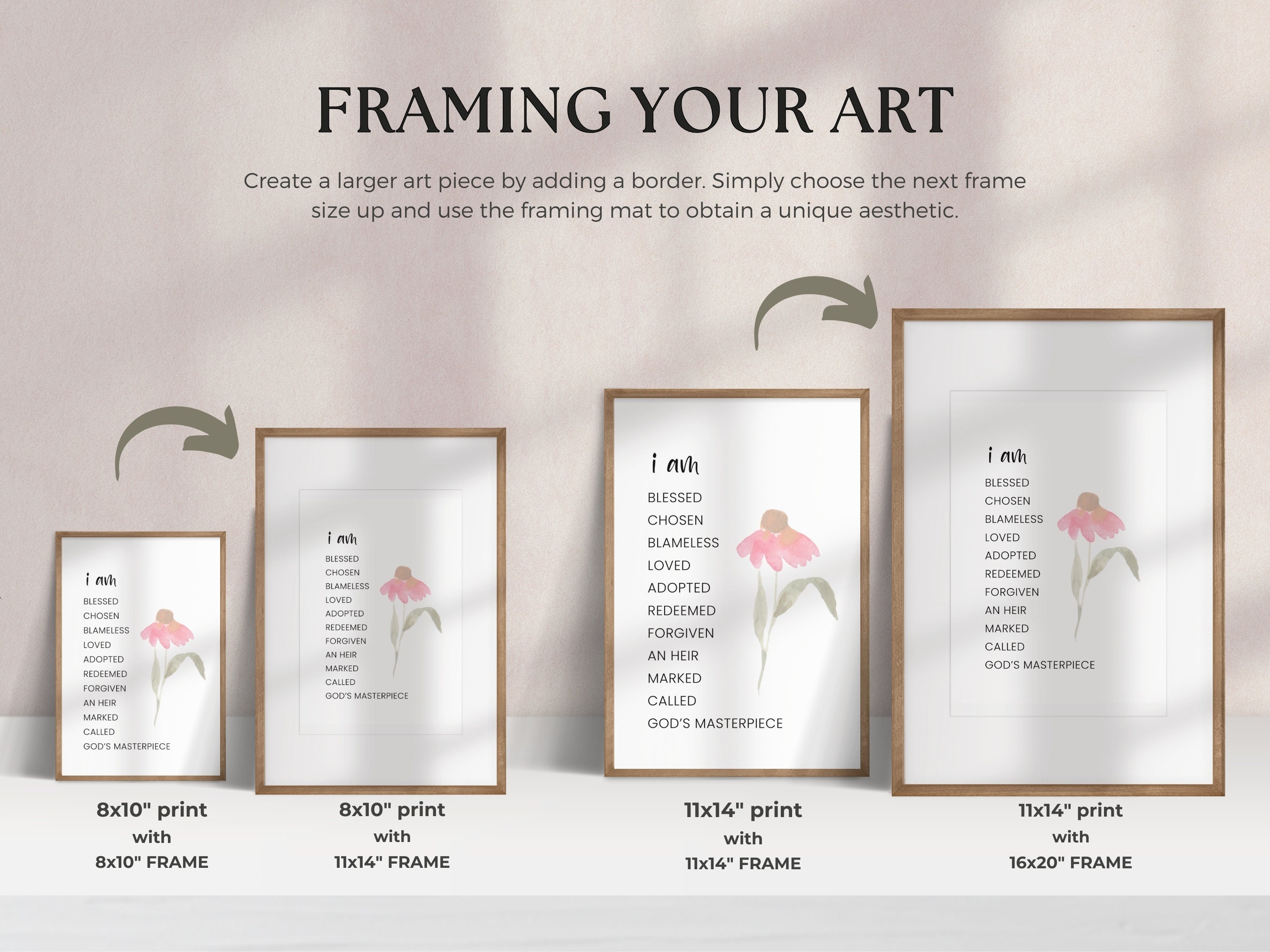 Christian Affirmations Print, I Am Affirmations, Bible Verse ...