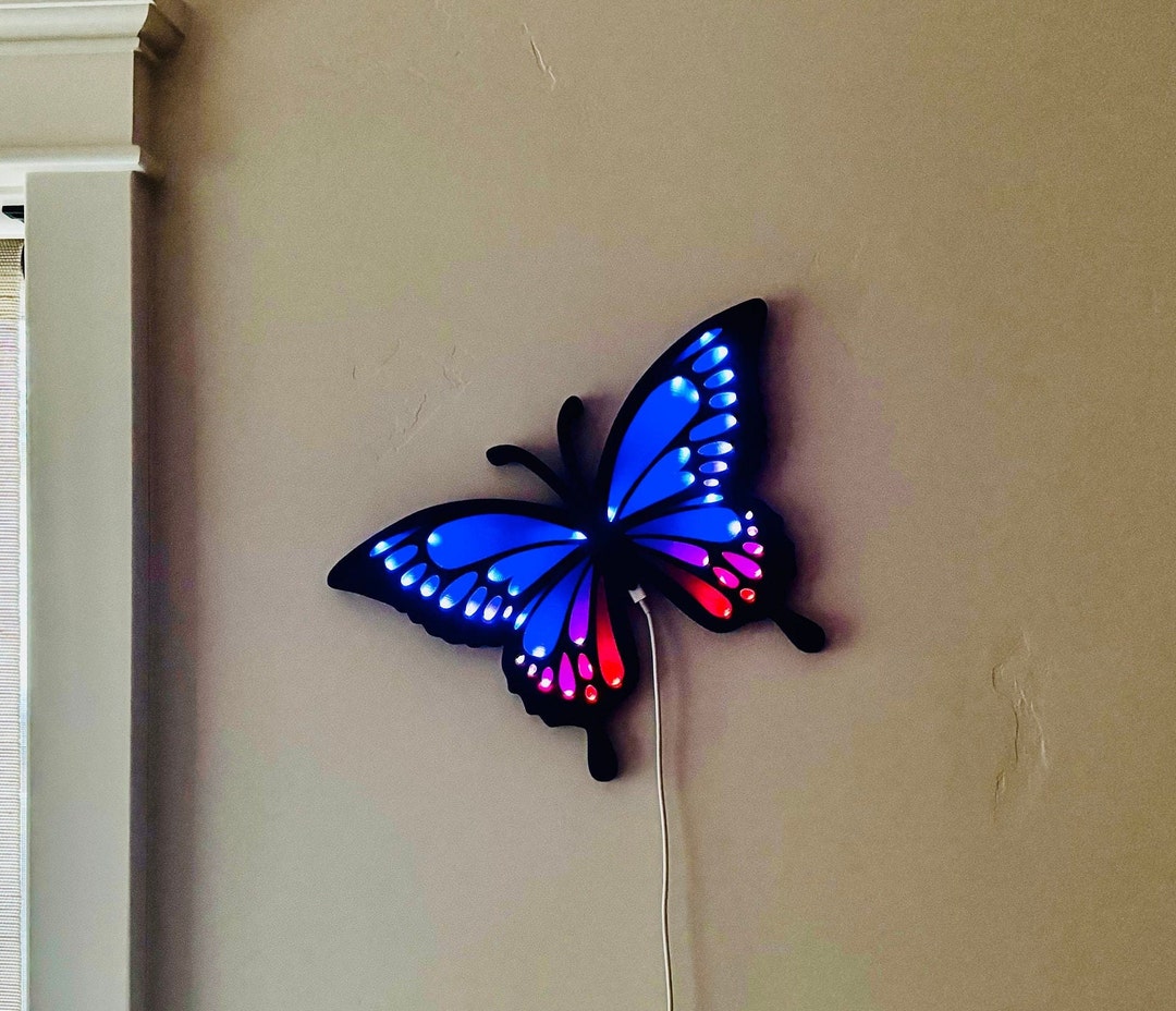 Monarch Butterfly Wall Light Fully Programmable - Etsy