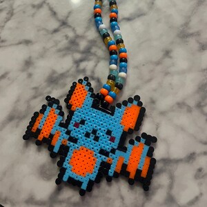 UV Glow Bat Perler Necklace, Kandi Necklace, Rave Accessories, Perler ...