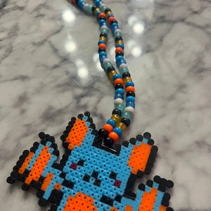 UV Glow Bat Perler Necklace, Kandi Necklace, Rave Accessories, Perler ...