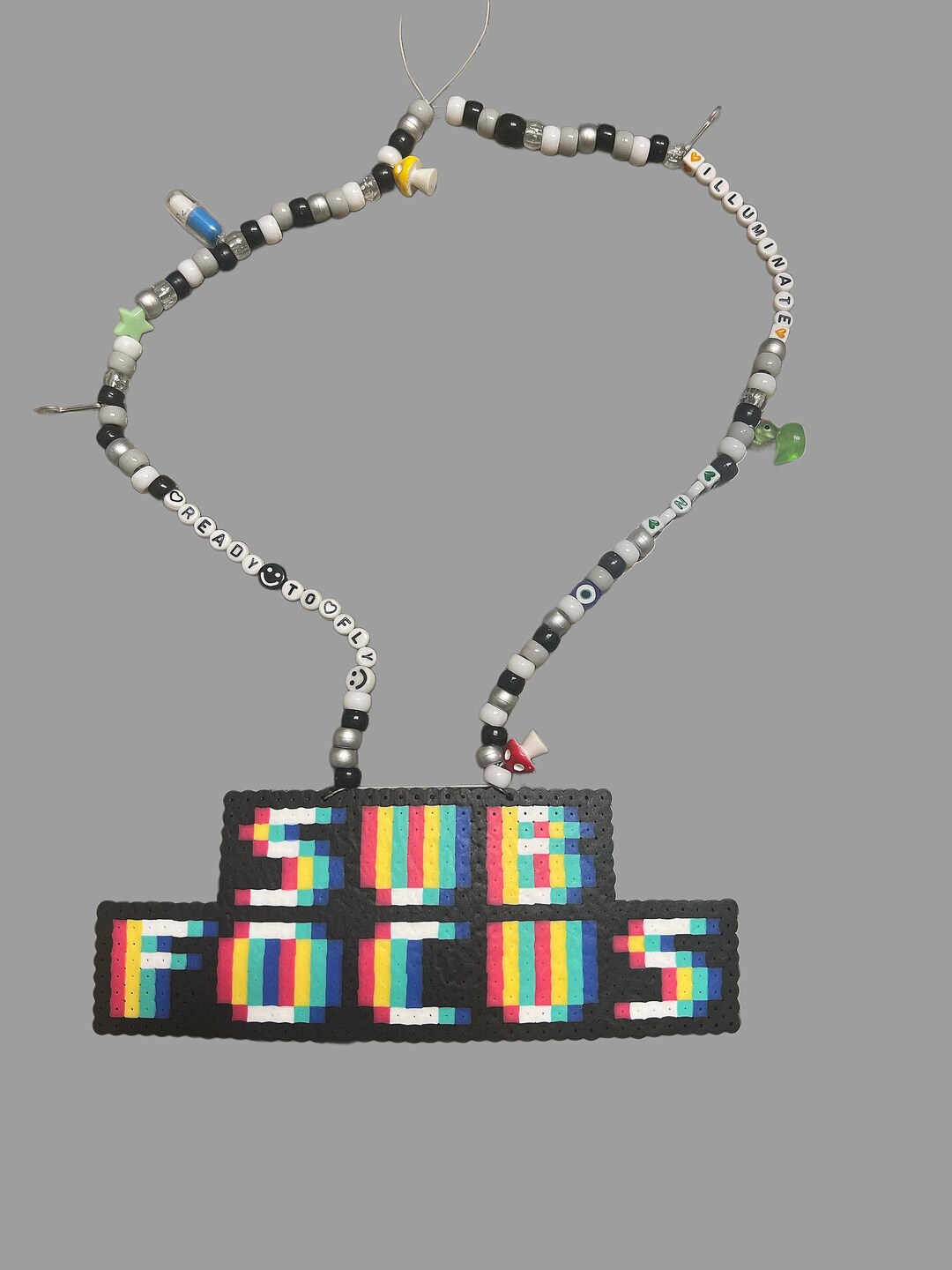 Subfocus Perler - DNB Perler, Perler Necklace, Kandi, Rave Perler - Etsy