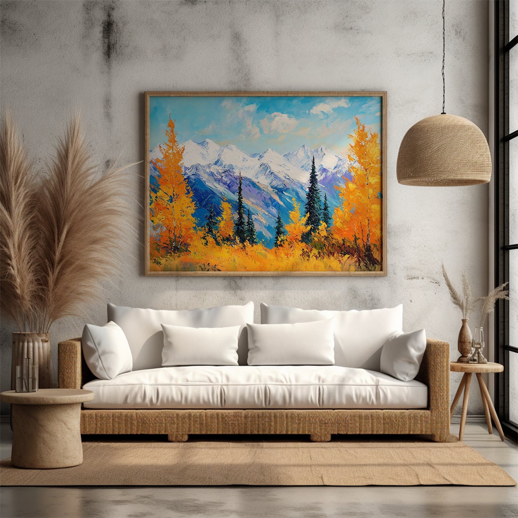 Fall Mountain Landscape Canvas Print: Nature Wall Art - Etsy