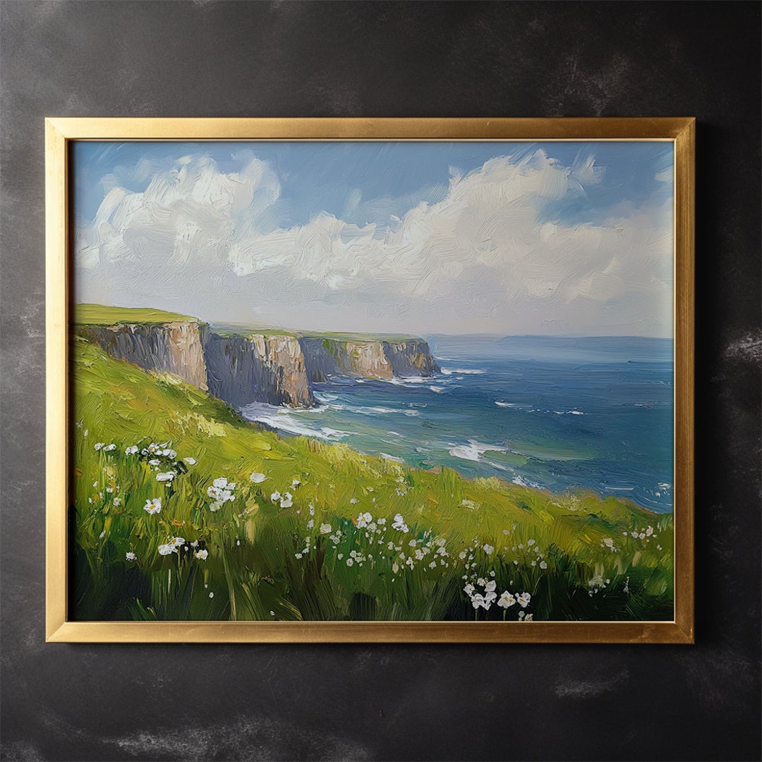 Coastal Cliff Canvas Print: Ocean View Wall Art - Etsy