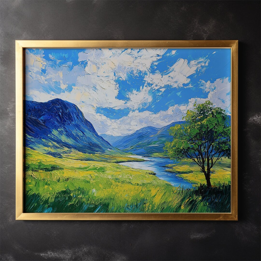 Meadow Landscape Canvas Art: Blooming Clouds Cabin Wall Decor - Etsy