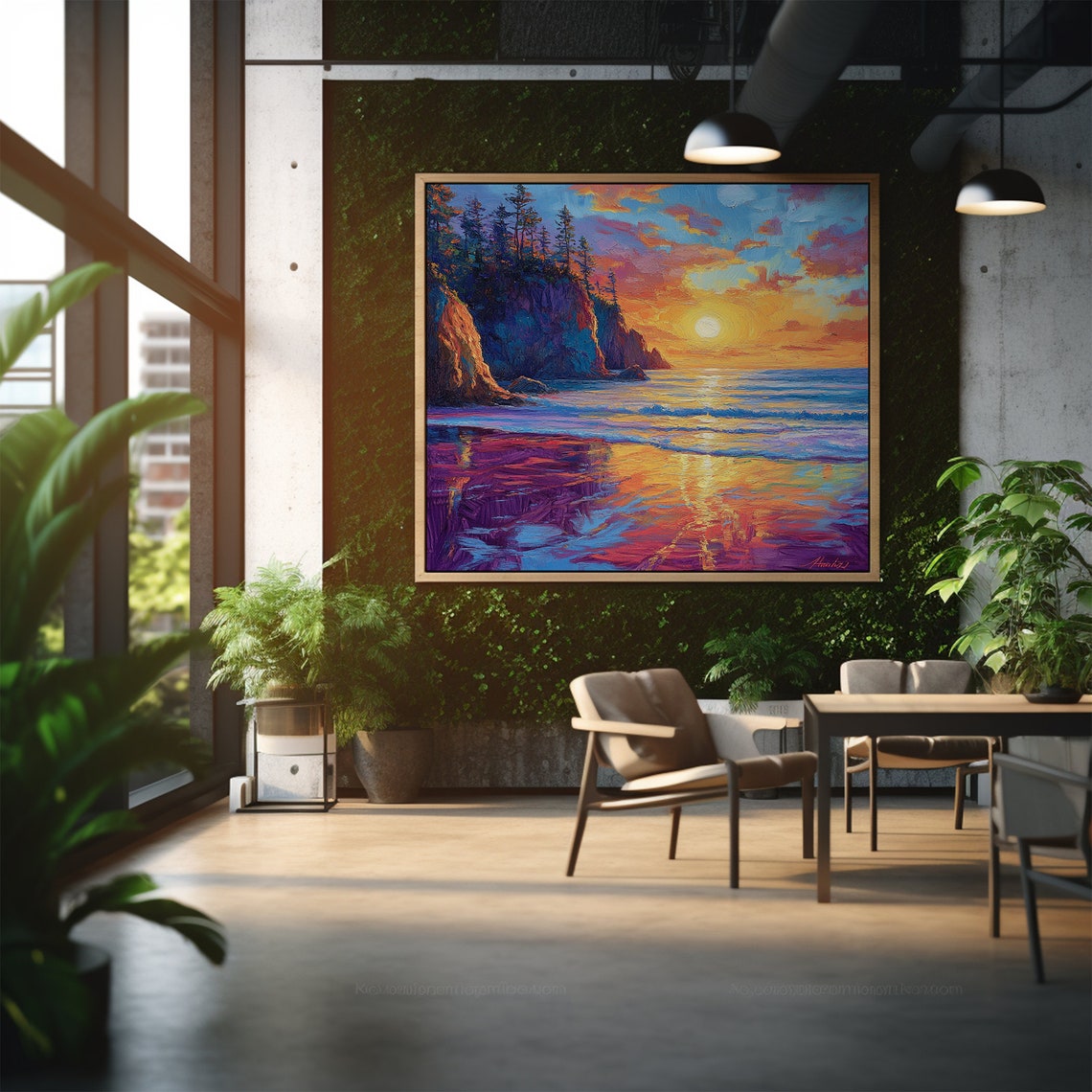 Coastal Sunset Canvas Print: Colorful Seascape Wall Art - Etsy