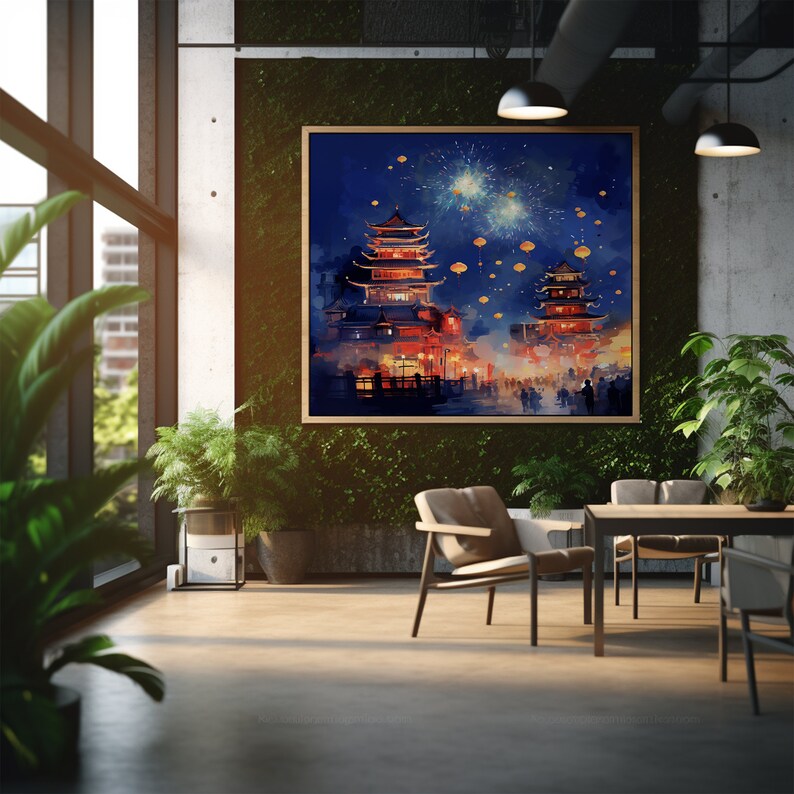 Tokyo Cityscape Canvas Painting: Japanese Wall Art - Etsy