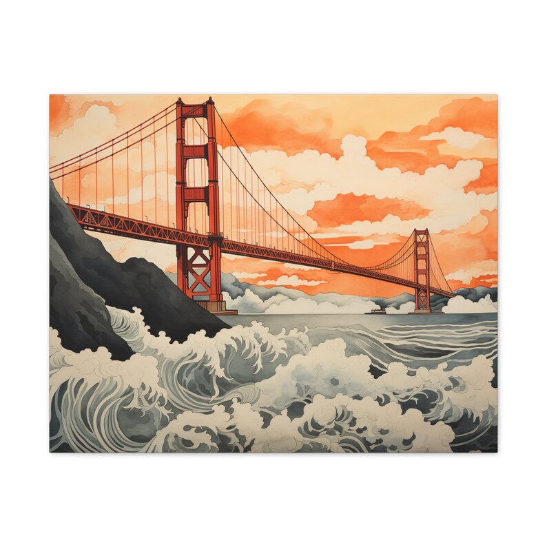 Golden Gate Bridge Canvas Art: San Francisco Landscape Wall Decor - Etsy