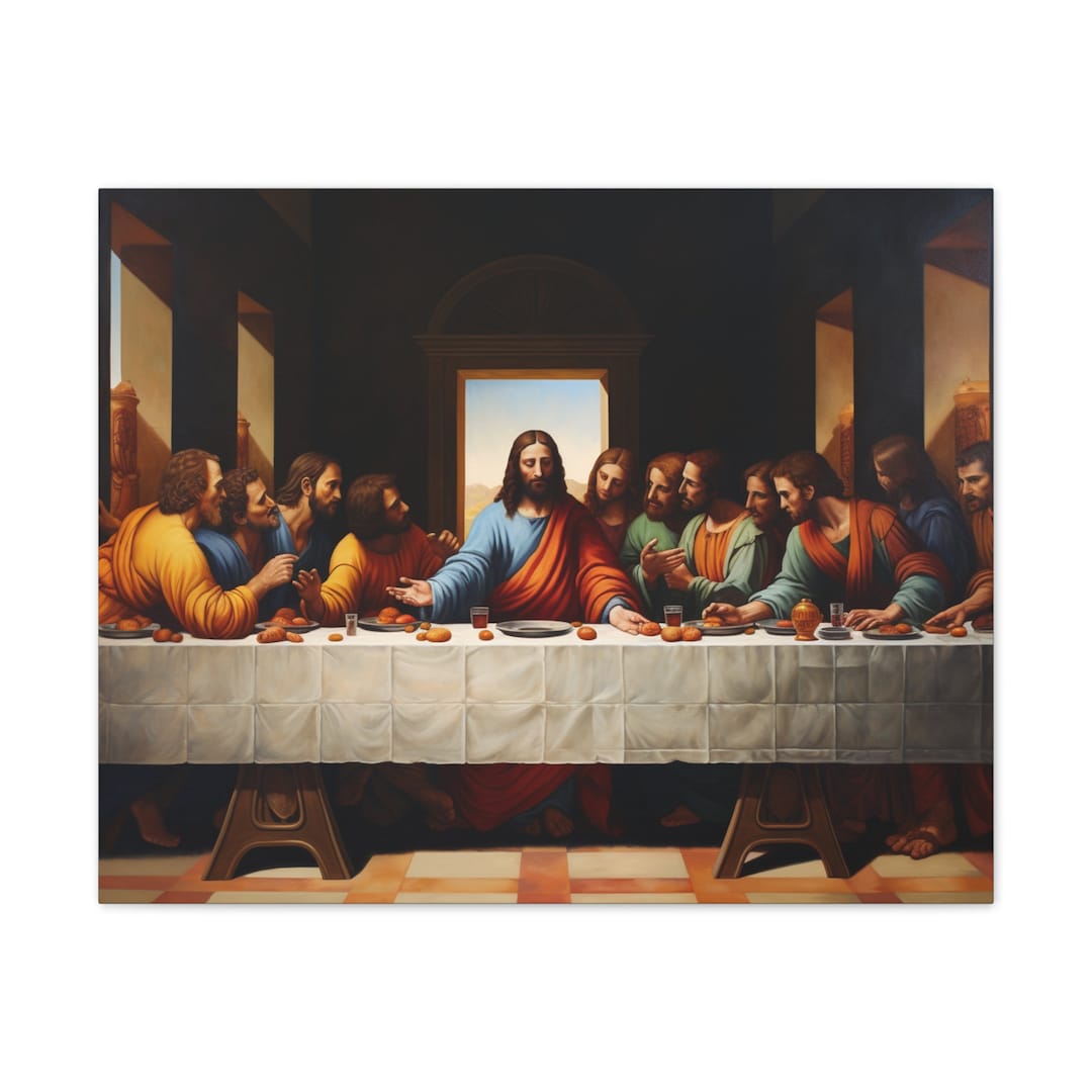 The Last Supper Canvas Painting Wall Art Jesus Christ Last Supper ...