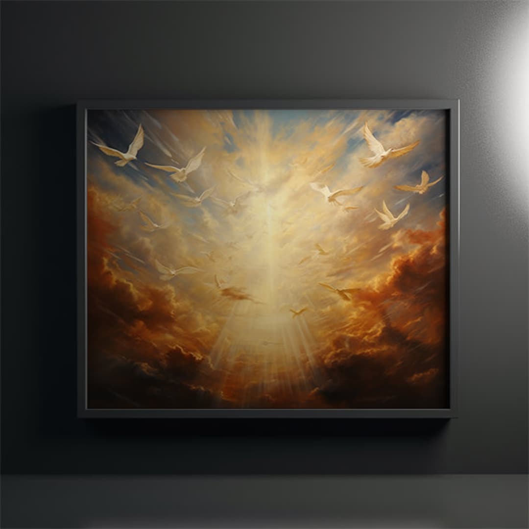 The Gates of Heaven Canvas Portrait Heaven Canva Wall Art Print ...