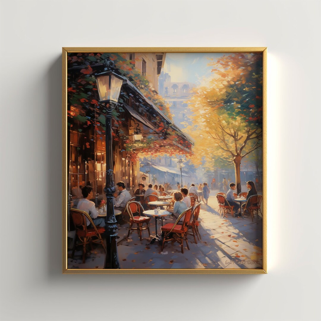 Paris Cafe Canvas Print: French Bistro Wall Art - Etsy