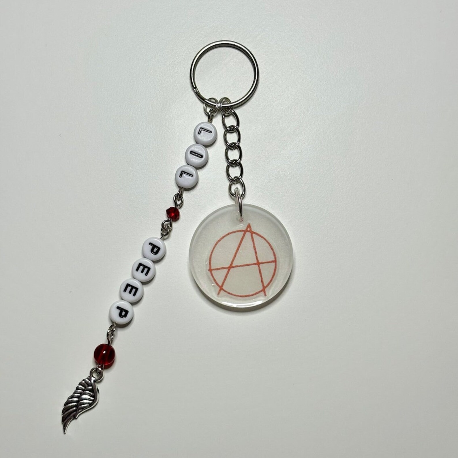 Lil Peep Resin Keychain - Round Anarchy Tattoo Resin Charm - Etsy