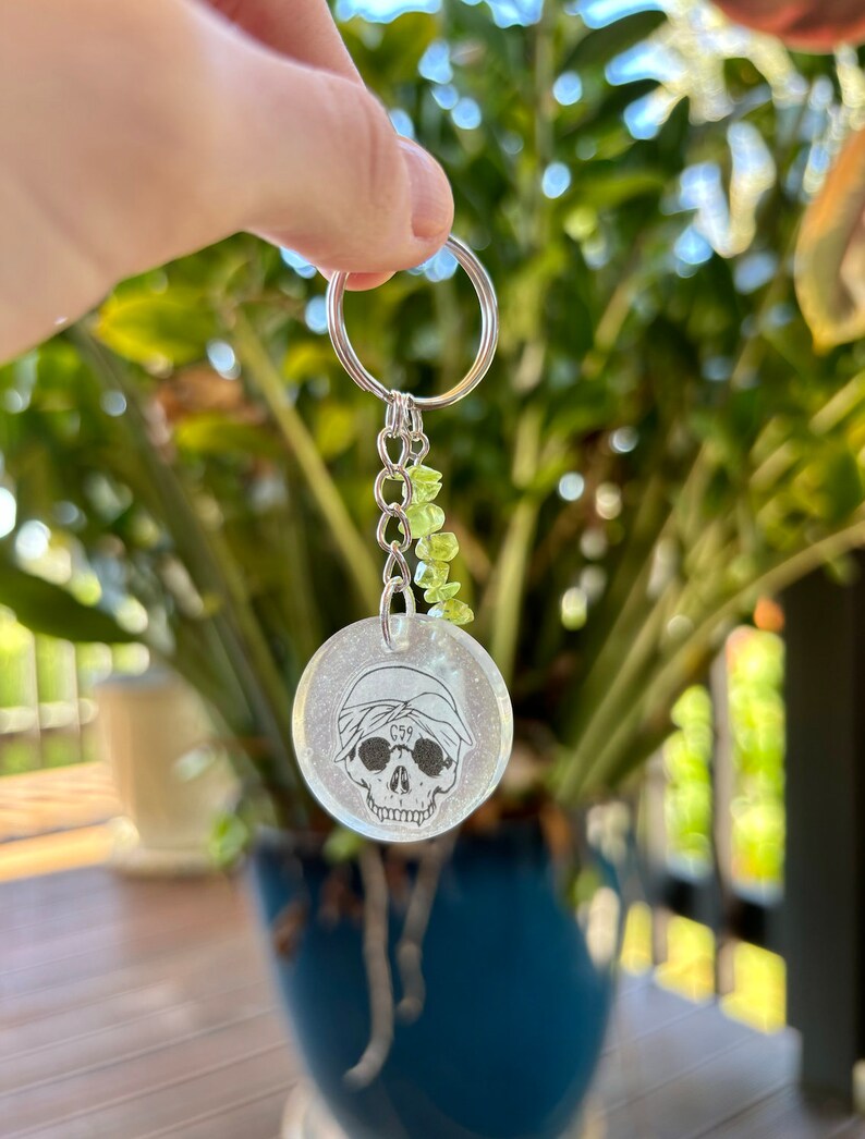 Suicideboys G59 Skull Logo Circle Resin Keychain Amethyst, Peridot or ...