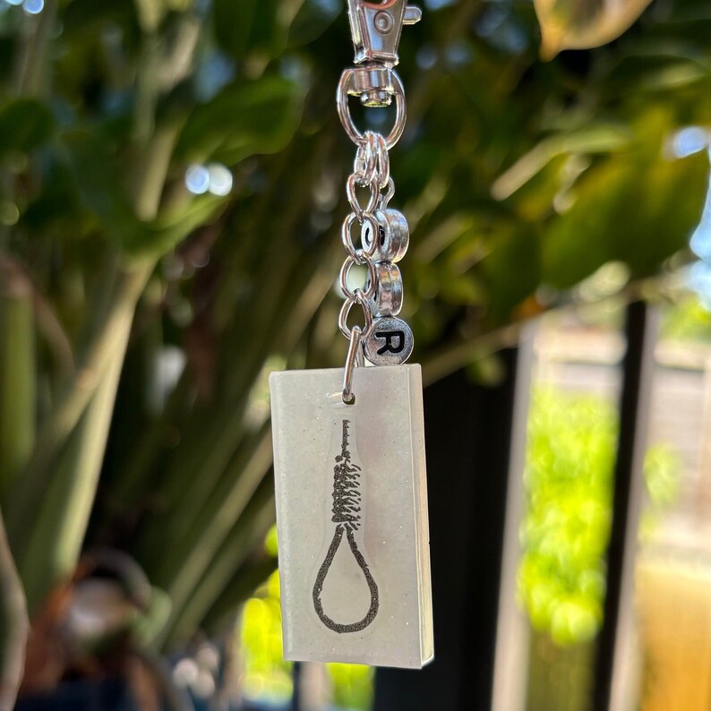 Ruby or Scrim Translucent Noose Resin Keychain, Ruby / Scrim ...