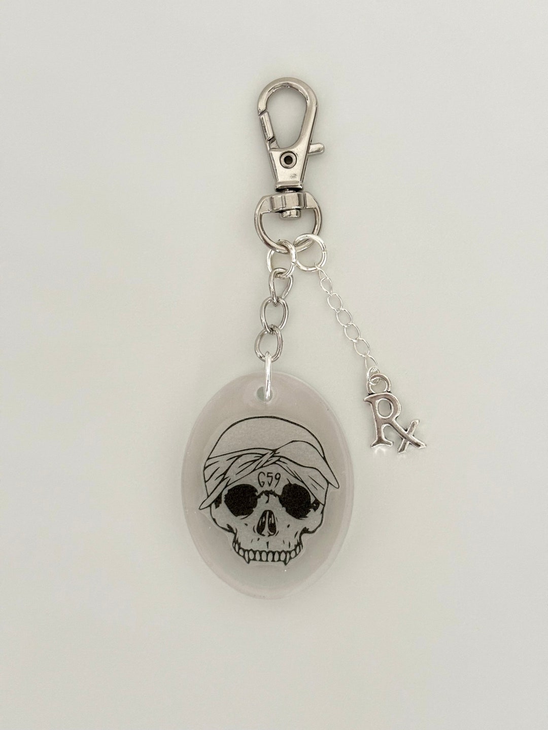 G59 Logo Rx Oval Resin Keychain, G59 Skull Logo, Rx Charm, G59 ...