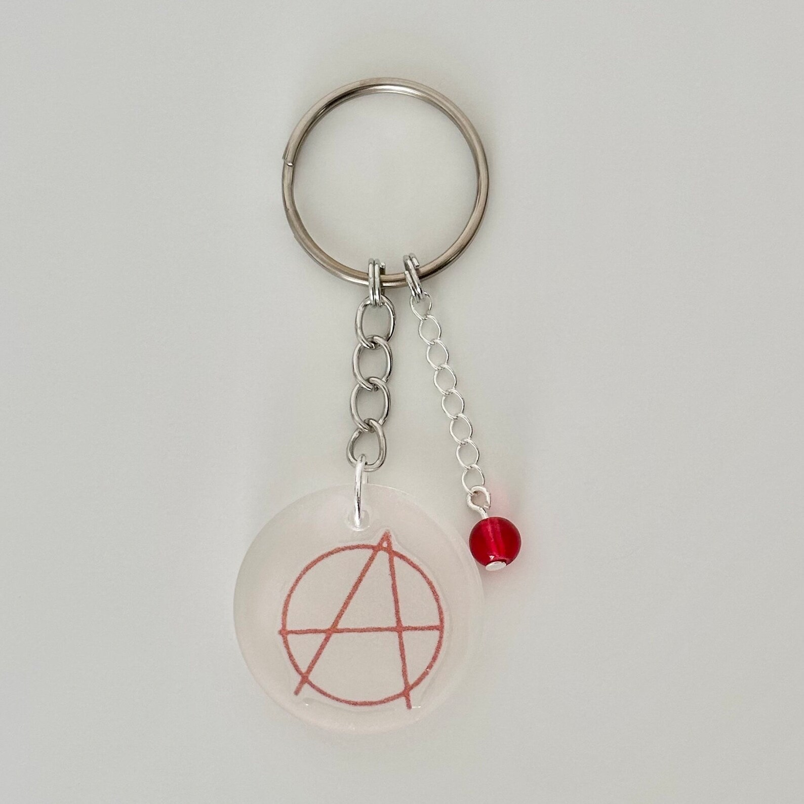 Anarchy Lil Peep Resin Keychain - Round Anarchy Tattoo Resin Charm, Lil ...