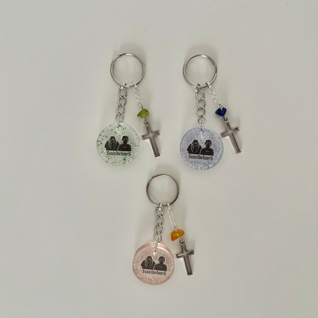 Suicideboys Ruby and Scrim Outline Resin Keychain; Orange, Green or ...
