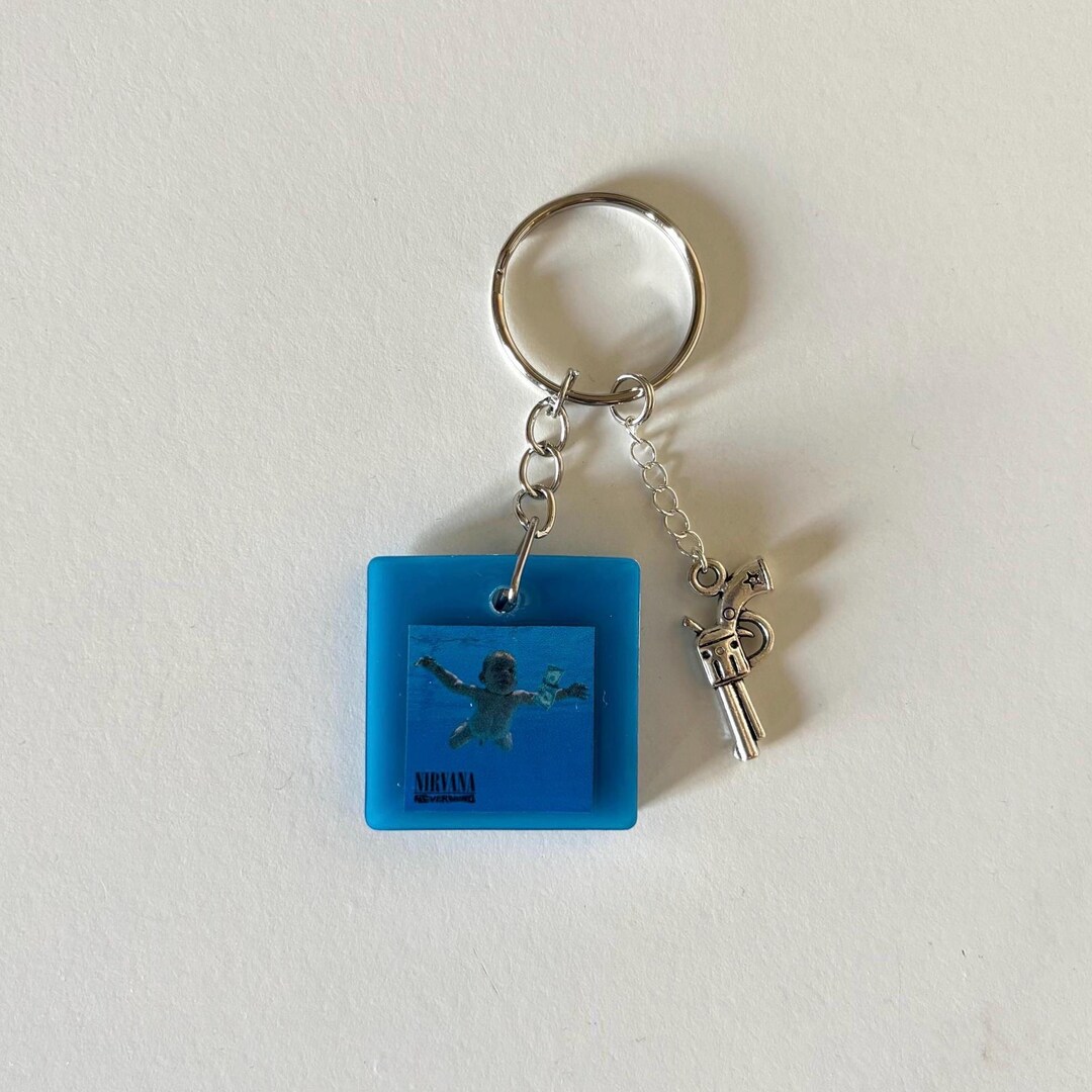 Nirvana “nevermind” Album Cover Resin Keychain, Nirvana Inspired Epoxy Resin Keyring, Handmade ...