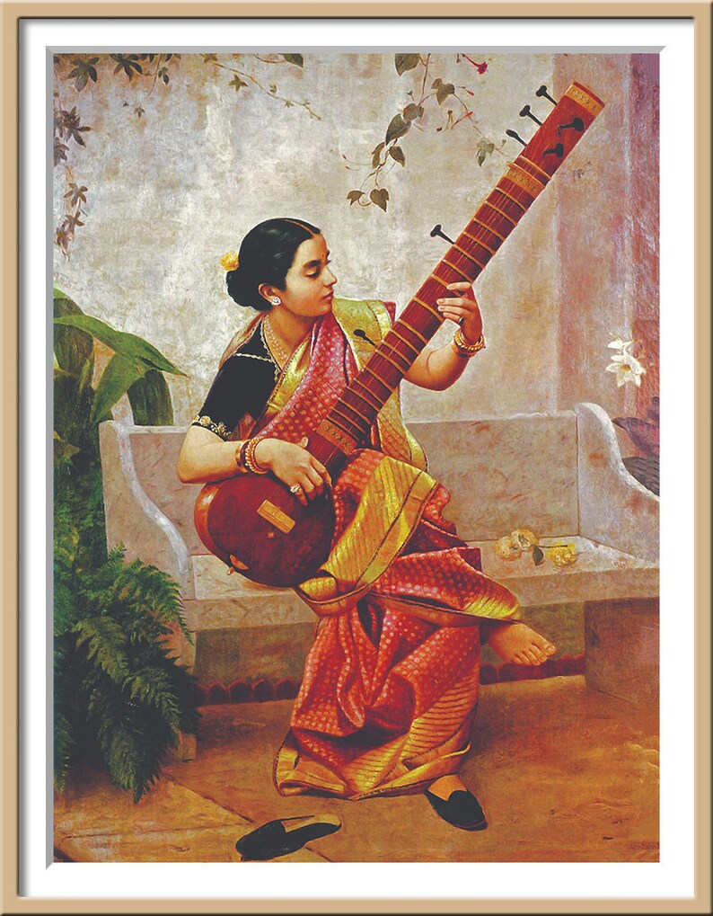 Kadambari by Raja Ravi Varma - Indian Art Digital Print Download for ...